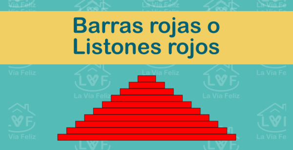 Actividad barras rojas o listones rojos Montessori
